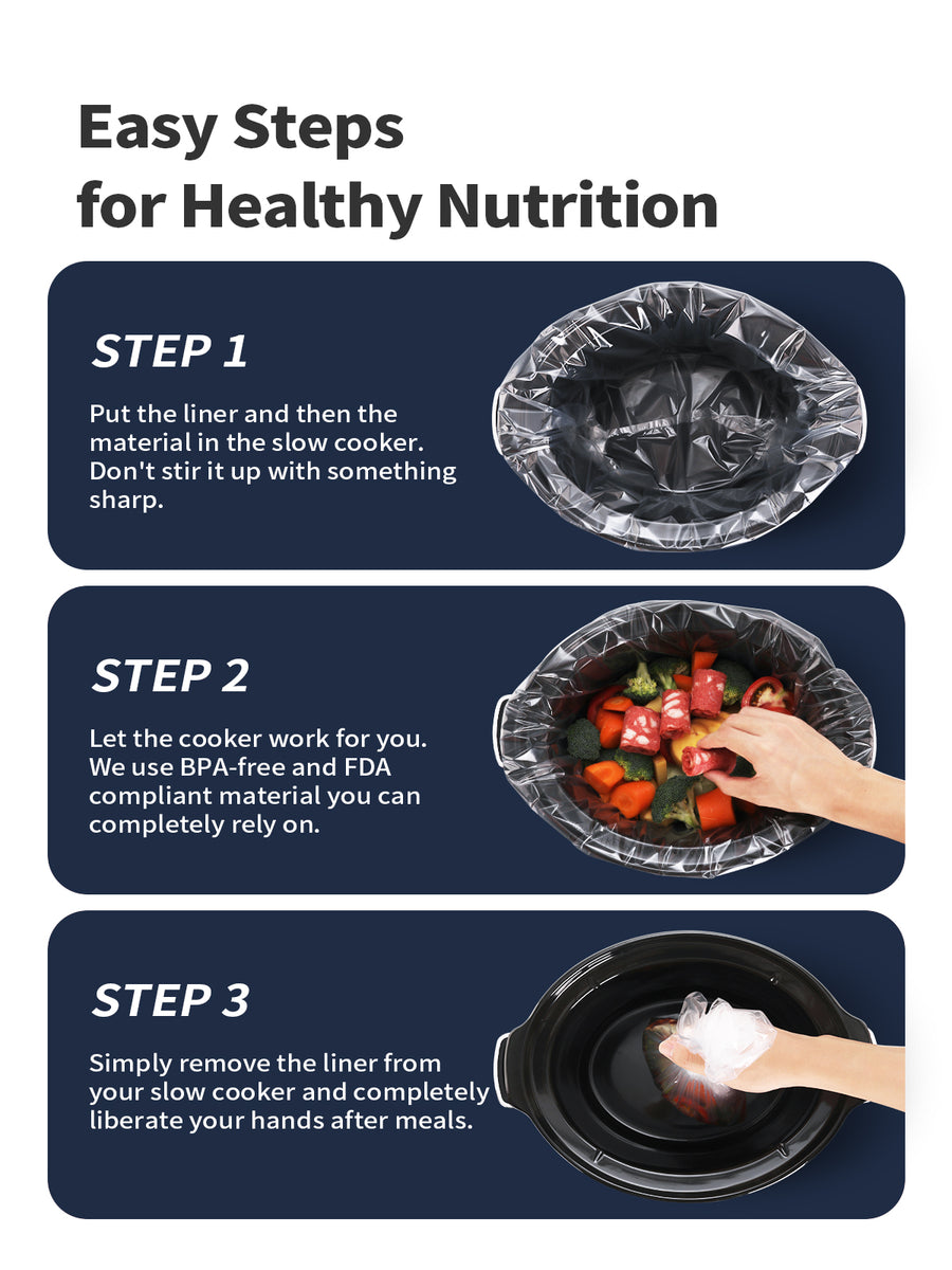 KOOC - Premium Programmable Slow Cooker - 8.5 Quart, with Free Liners ...